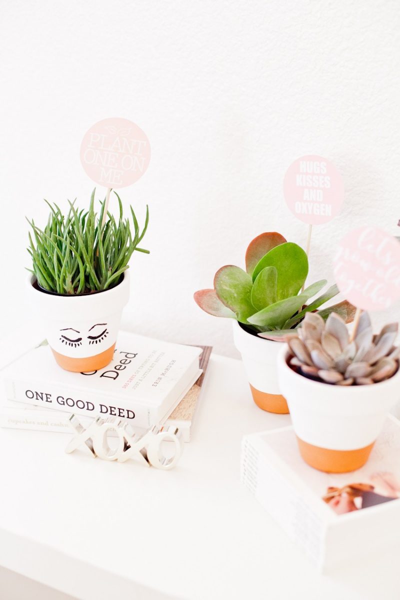 DIY Painted Planter + Free Valentine's Day Printable - Fresh Mommy Blog