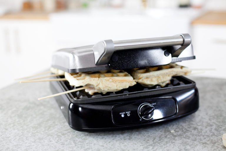 Waffle Dogs on a Stick with Orange Maple Glaze - Fresh Mommy Blog