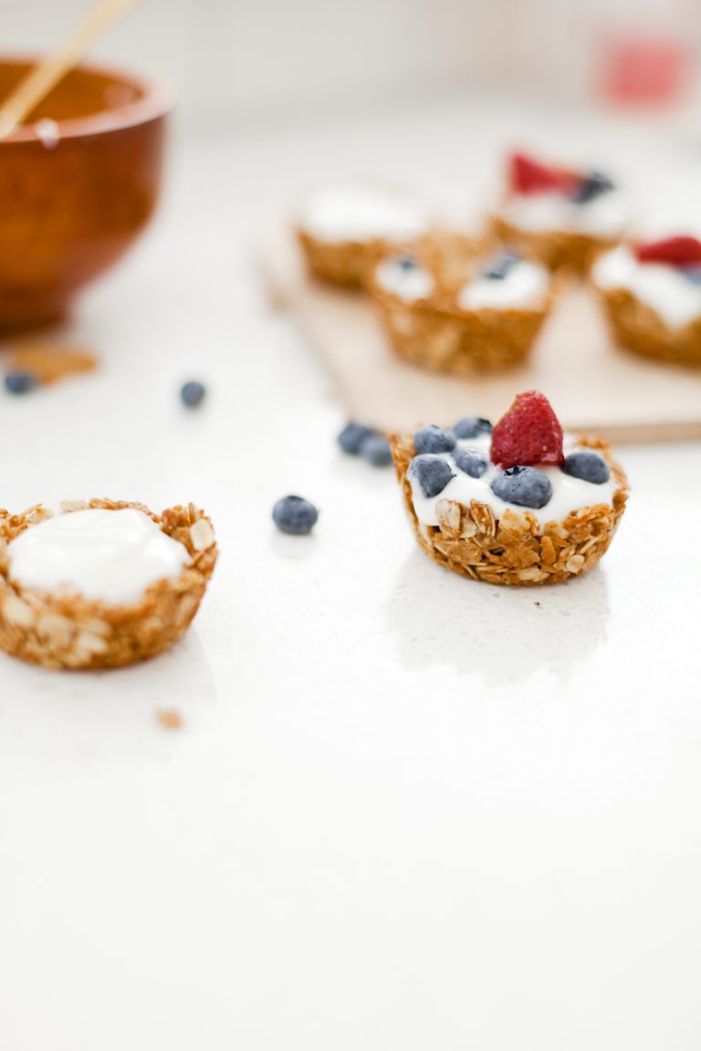 Breakfast Granola Cups with Fruit and Yogurt - Tabitha Blue | Fresh ...