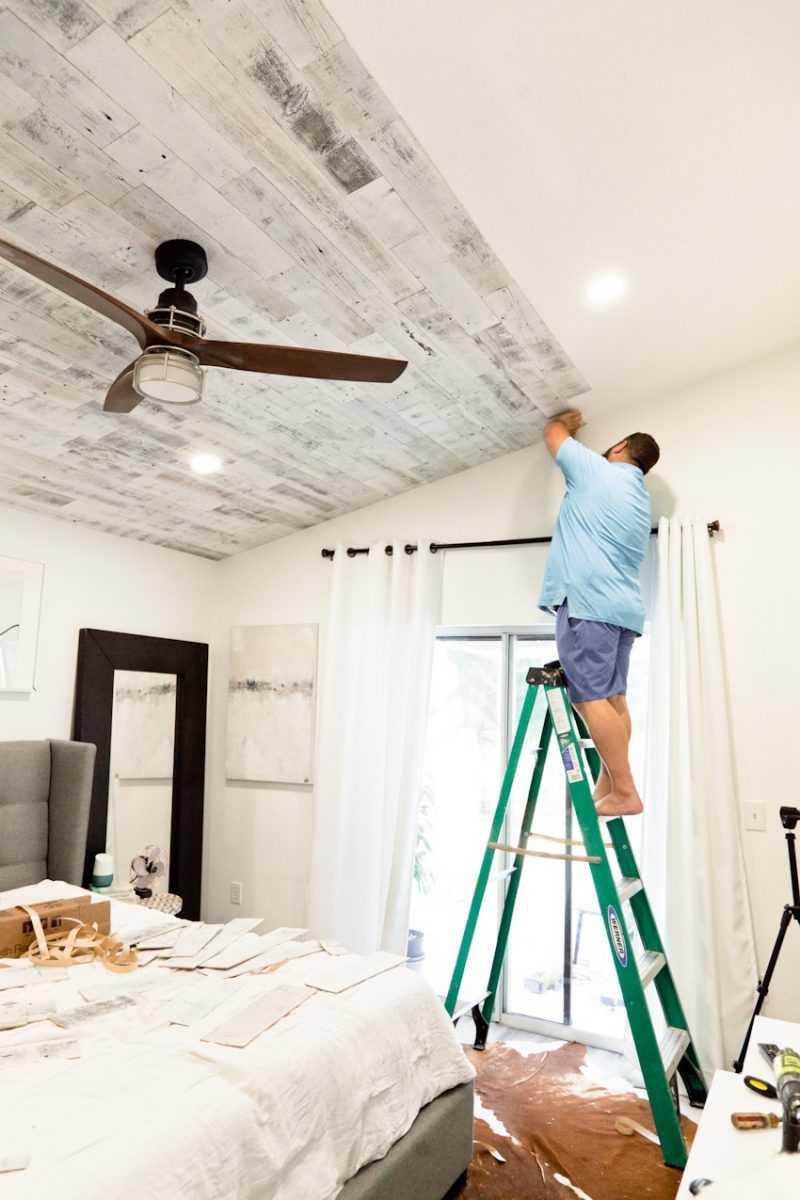 How to Install your Own Reclaimed Wood Ceiling - Fresh Mommy Blog