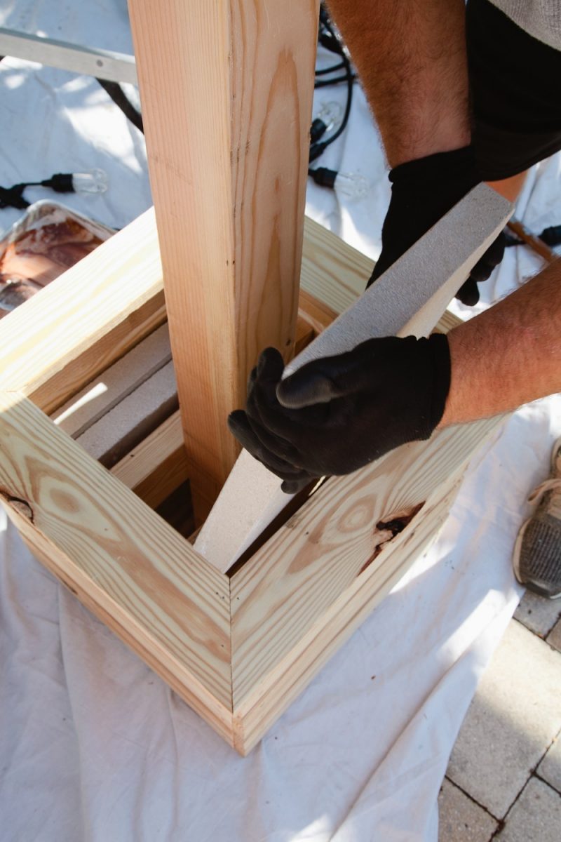 DIY Outdoor Planter Box for Hanging String Lighting - Fresh Mommy Blog
