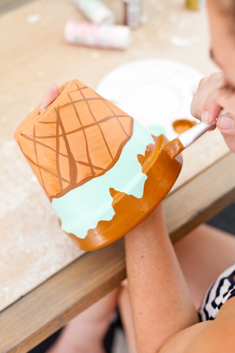 Waffle Cone Ice Cream Painted Flower Pots - Fresh Mommy Blog