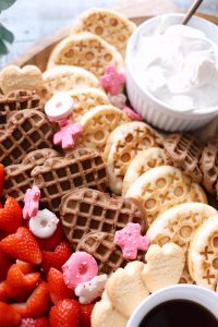 Lovely Valentine Breakfast Board with Waffles - Fresh Mommy Blog