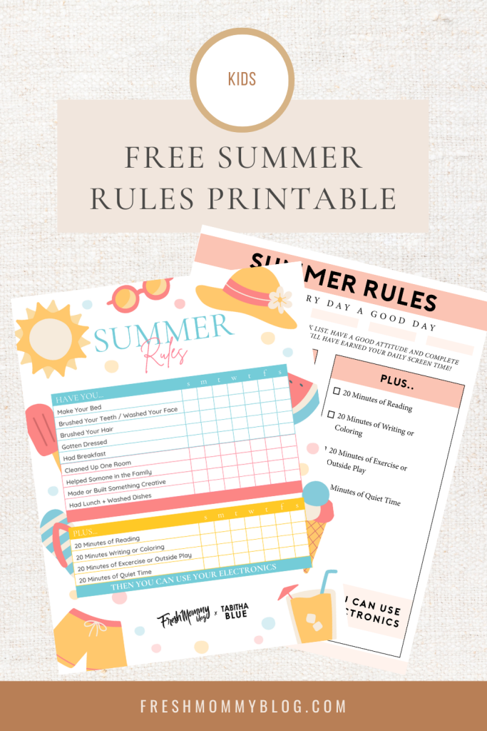 Summer Rules Digital Download - Fresh Mommy Blog