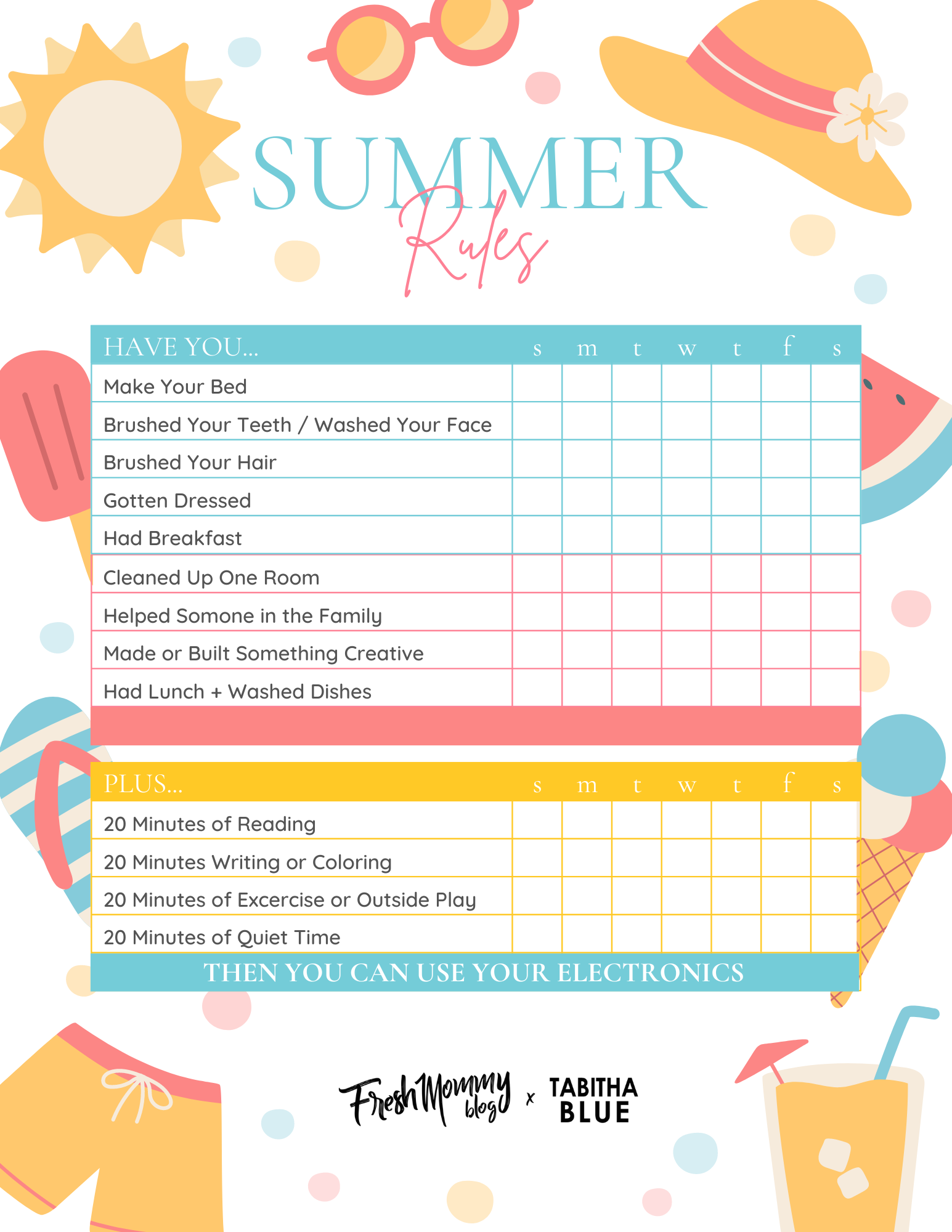 Summer Rules Digital Download - Fresh Mommy Blog