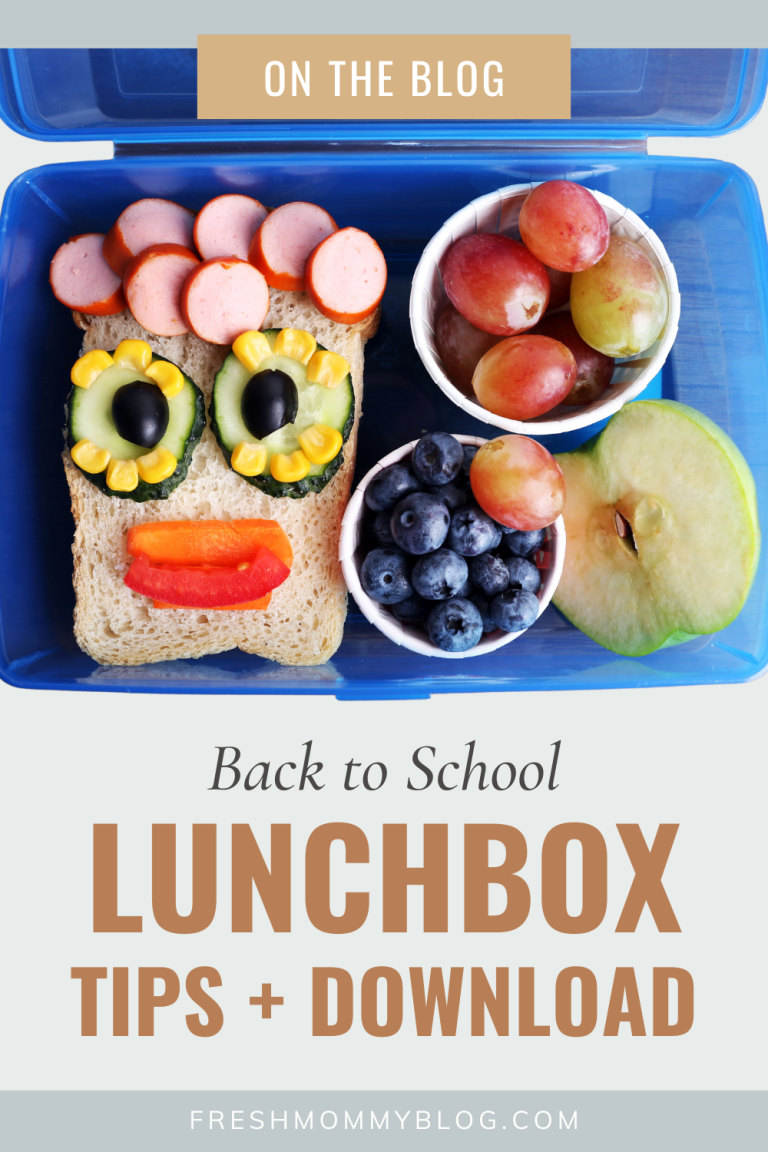 Back to School: Lunchbox Ideas Printable + Tips - Fresh Mommy Blog