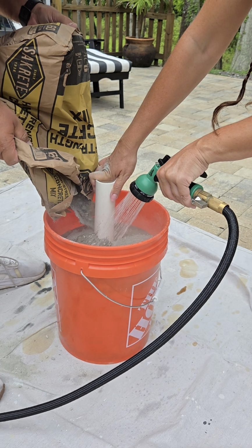 DIY Patio Umbrella Table with Planter Base: A Budget-Friendly Backyard ...