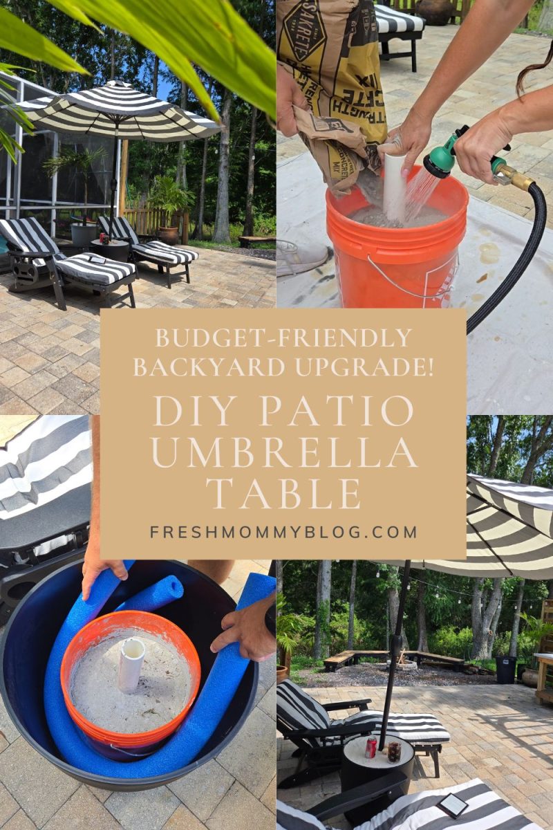 DIY Patio Umbrella Table with Planter Base: A Budget-Friendly Backyard ...
